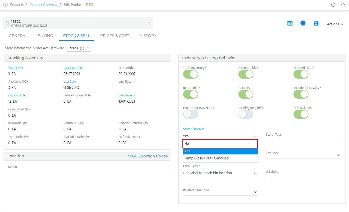 Assortment Adds with Store Closeout = Yes – Mango Report